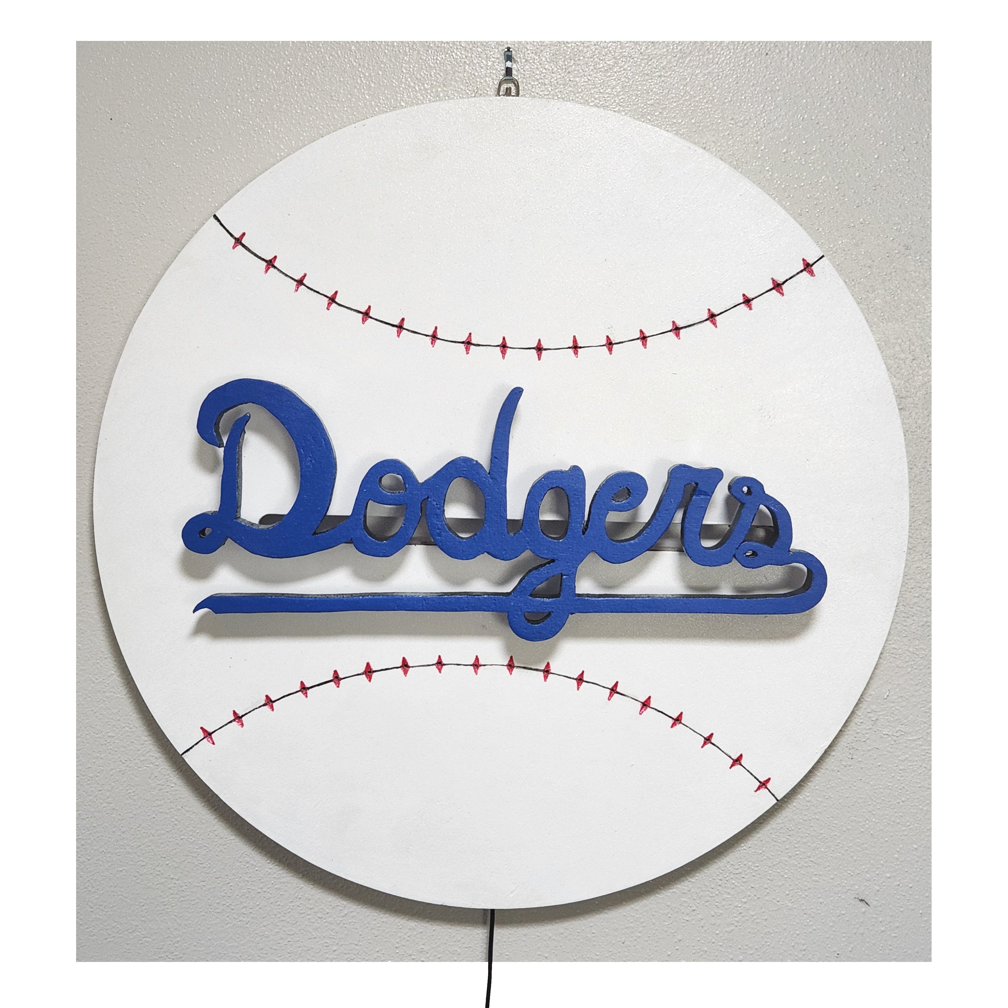 Light Up Dodgers Sign – LR Wallart